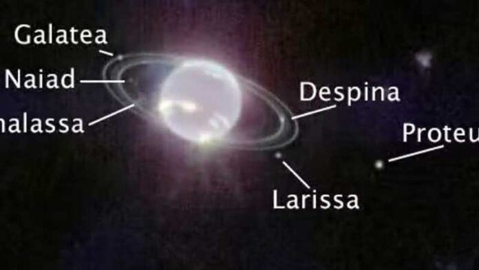 Recording the best image of the rings of the planet Neptune by the ...